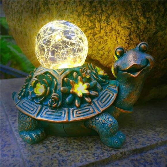 Other | Joybee Garden Statues Turtle With Solar Lantern Outdoor ...